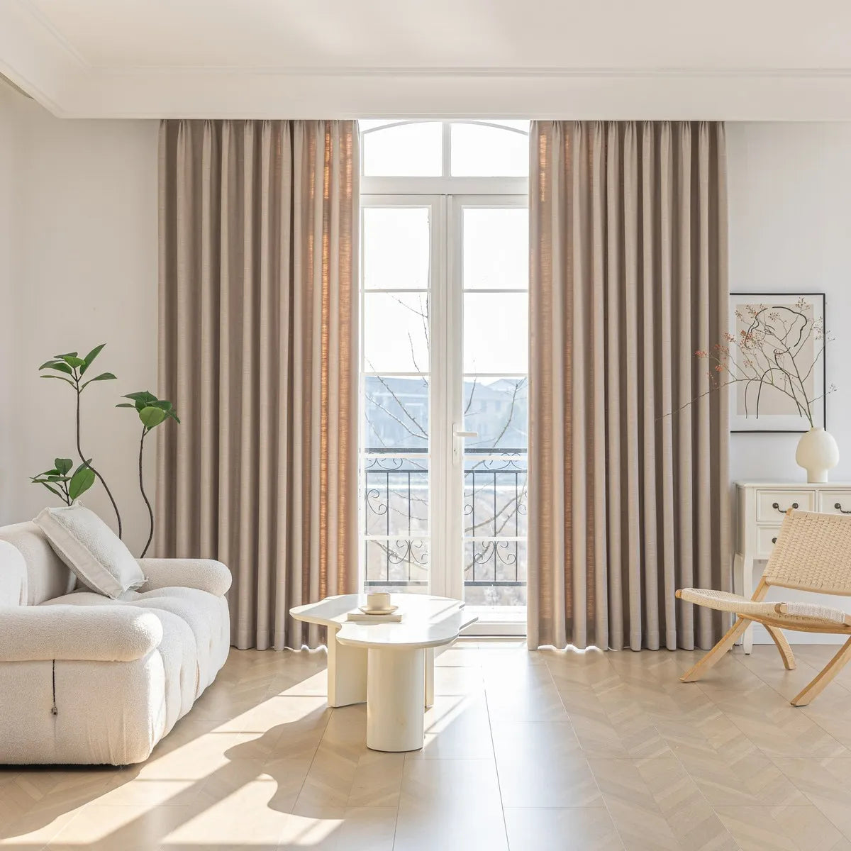 Lyric Linen Blend Drapes Pleated Quality Custom Curtains – EZcurtain